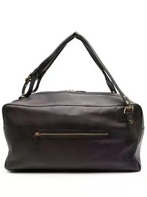 Eleventy Zip-fastening Leather Duffle Bag - Brown