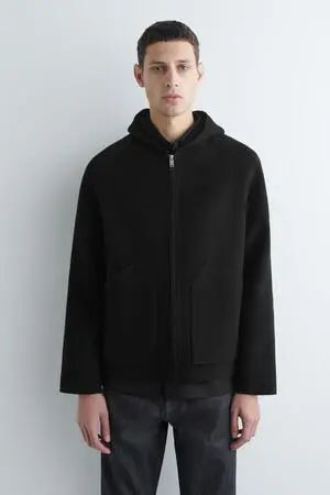 Cos Double-faced Wool Zip-up Hoodie