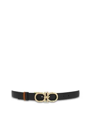 FERRAGAMO Gancini Reversible Leather Belt - Nero