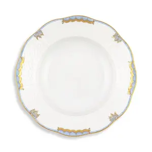 HEREND Rim Soup Plate - Light Blue