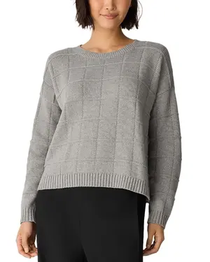 Eileen Fisher Pointelle Grid Sweater