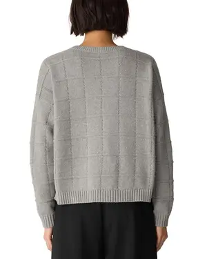 Eileen Fisher Pointelle Grid Sweater