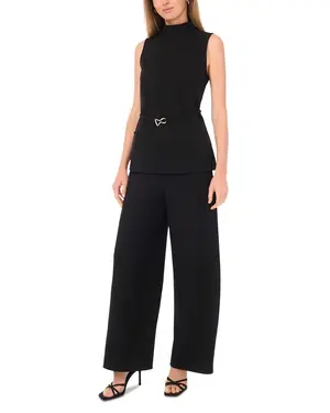 Vince Camuto Wide-leg Pull-on Pants - Rich Black