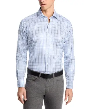 Peter Millar Warren Crown Long Sleeve Button Front Shirt - Cloudy Blue