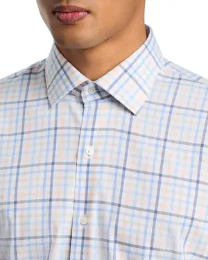 Peter Millar Warren Crown Long Sleeve Button Front Shirt - Navy