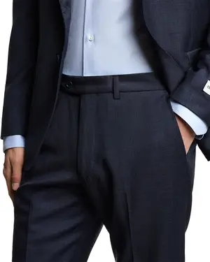 Emporio Armani Regular Fit Checkered Suit - Bluette