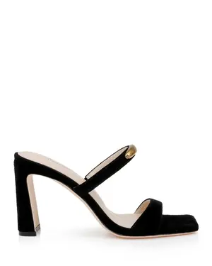 L'Agence Catriona Sandals - Black Suede