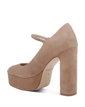 L'Agence Lilles Platform Pumps - Cappucino Suede