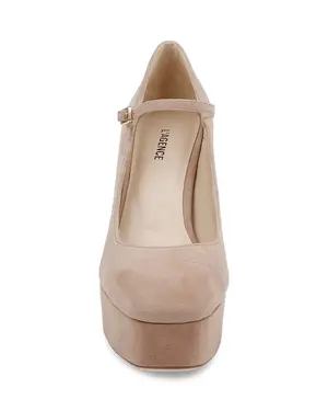 L'Agence Lilles Platform Pumps - Cappucino Suede