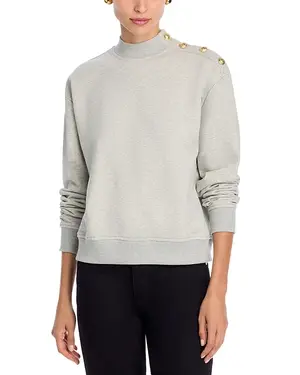 Derek Lam 10 Crosby Hylda Button Shoulder Sweatshirt