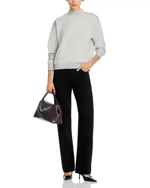 Derek Lam 10 Crosby Hylda Button Shoulder Sweatshirt