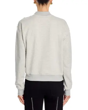 Derek Lam 10 Crosby Hylda Button Shoulder Sweatshirt