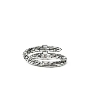 John Hardy Sterling Spear Coil Ring With Sapphire - Silver