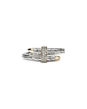 John Hardy Diamond Spear Ring - Silver