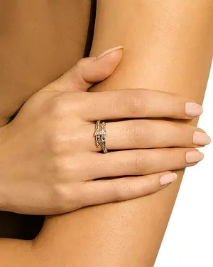 John Hardy Diamond Spear Ring - Silver