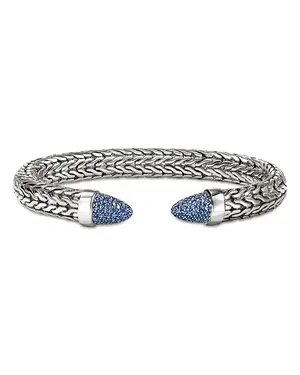 John Hardy Sterling And Blue Sapphire Spear Cuff Bracelet - Silver
