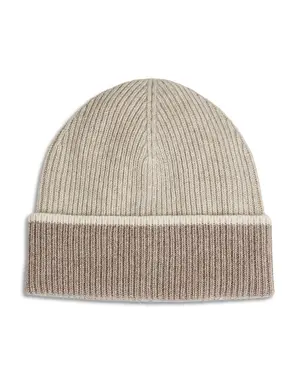 REISS Filipa Knitted Beanie - Taupe