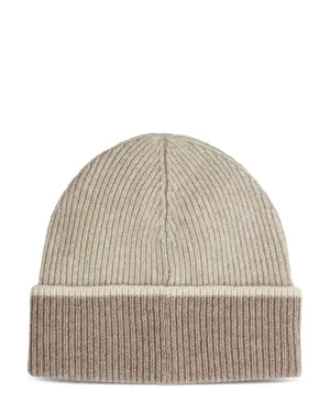 REISS Filipa Knitted Beanie - Taupe