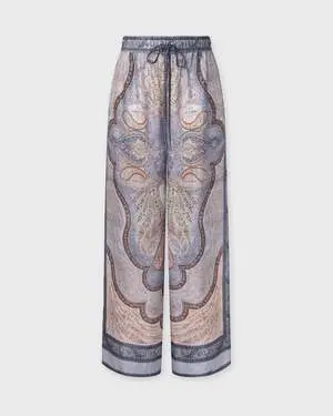 Zimmermann Wanderlust Relaxed Pant - Blue