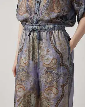Zimmermann Wanderlust Relaxed Pant - Blue