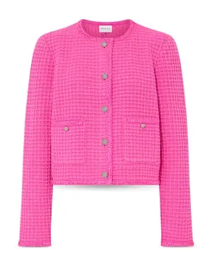 MILLY Sade Textured Cardigan Jacket
