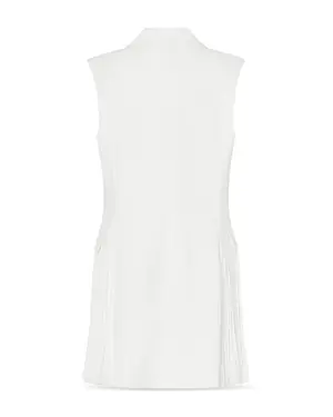 MILLY Cora Sleeveless Pleated Blazer Dress