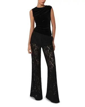 REISS Lace Wide Leg Pants