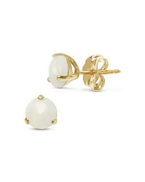 Bloomingdale'S 14k Yellow Gold Gemstone Stud Earrings - Opal