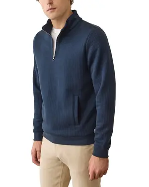 Marine Layer Corbet Quilted Quarter Zip Sweater