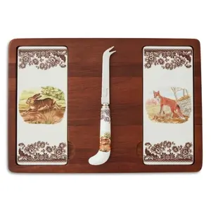 SPODE Woodland Cheese Board With Knife