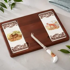 SPODE Woodland Cheese Board With Knife