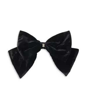 Sandro Velvet Bow Barrette - Black