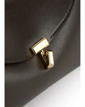 TOTEME Mini T-lock Leather Clutch - Black