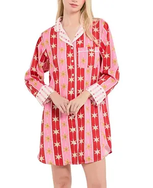 KATIE KIME Tree Topper Sleep Shirt - Red