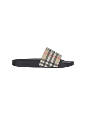 Burberry Round Toe Slides Slipper