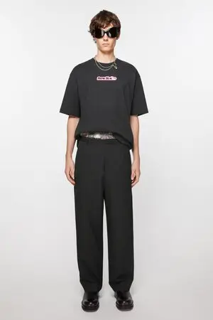 Acne Studios Wool Blend Trousers - Black