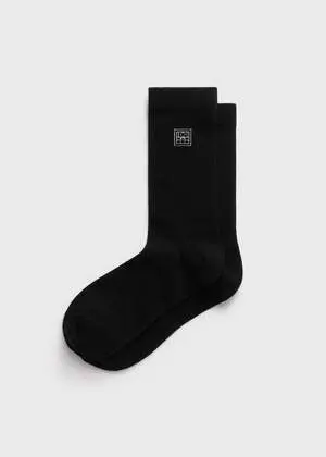 TOTEME Monogram Socks Set - Black