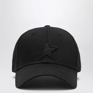 GOLDEN GOOSE Baseball Cap With Embroidered Star - Black