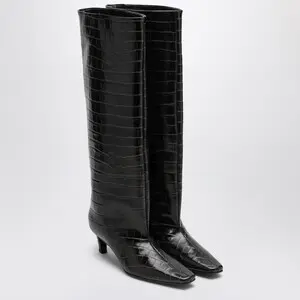 TOTEME Crocodile-print Leather Boots