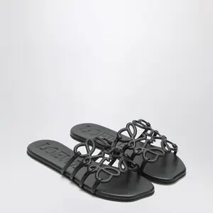 Loewe Anagram Petal Slides - Black