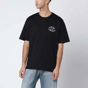 Amiri Cotton T-shirt With Logo Print - Black