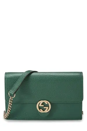 Gucci Interlocking Wallet On Chain - Green