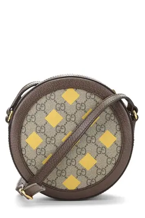 Gucci Gg Supreme Ophidia Round Bag - Beige