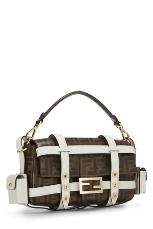 Fendi Coated Cage Baguette - White