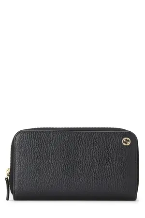 Gucci Interlocking Gg Zip Around Wallet - Black
