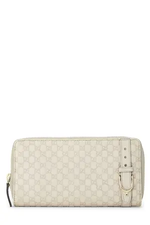 Gucci Microssima Nice Zip Around Wallet - White