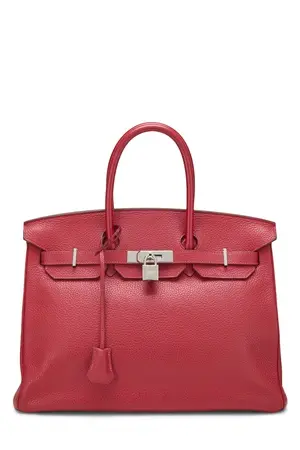 Hermès Clemence Birkin 35 - Rouge Casaque
