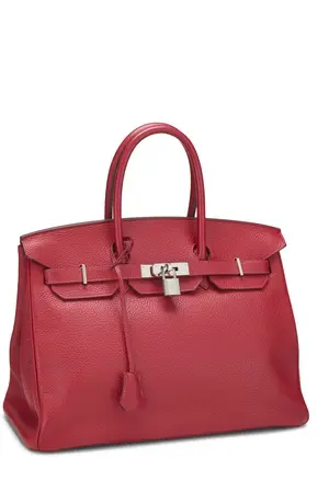 Hermès Clemence Birkin 35 - Rouge Casaque