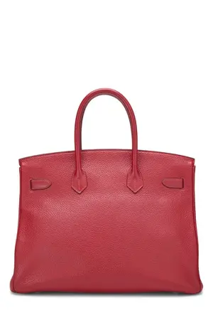 Hermès Clemence Birkin 35 - Rouge Casaque