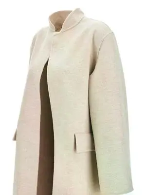 Dusan Flap Pocket Open Front Coat